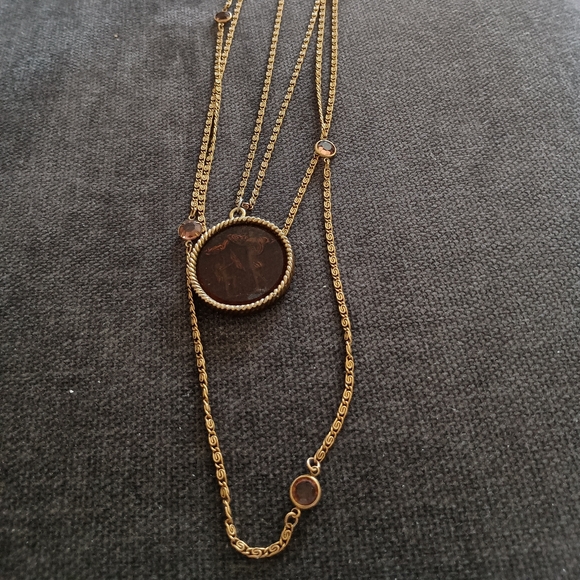 Goldette New York | Jewelry | Vintage Three Strand Necklace And Glass ...